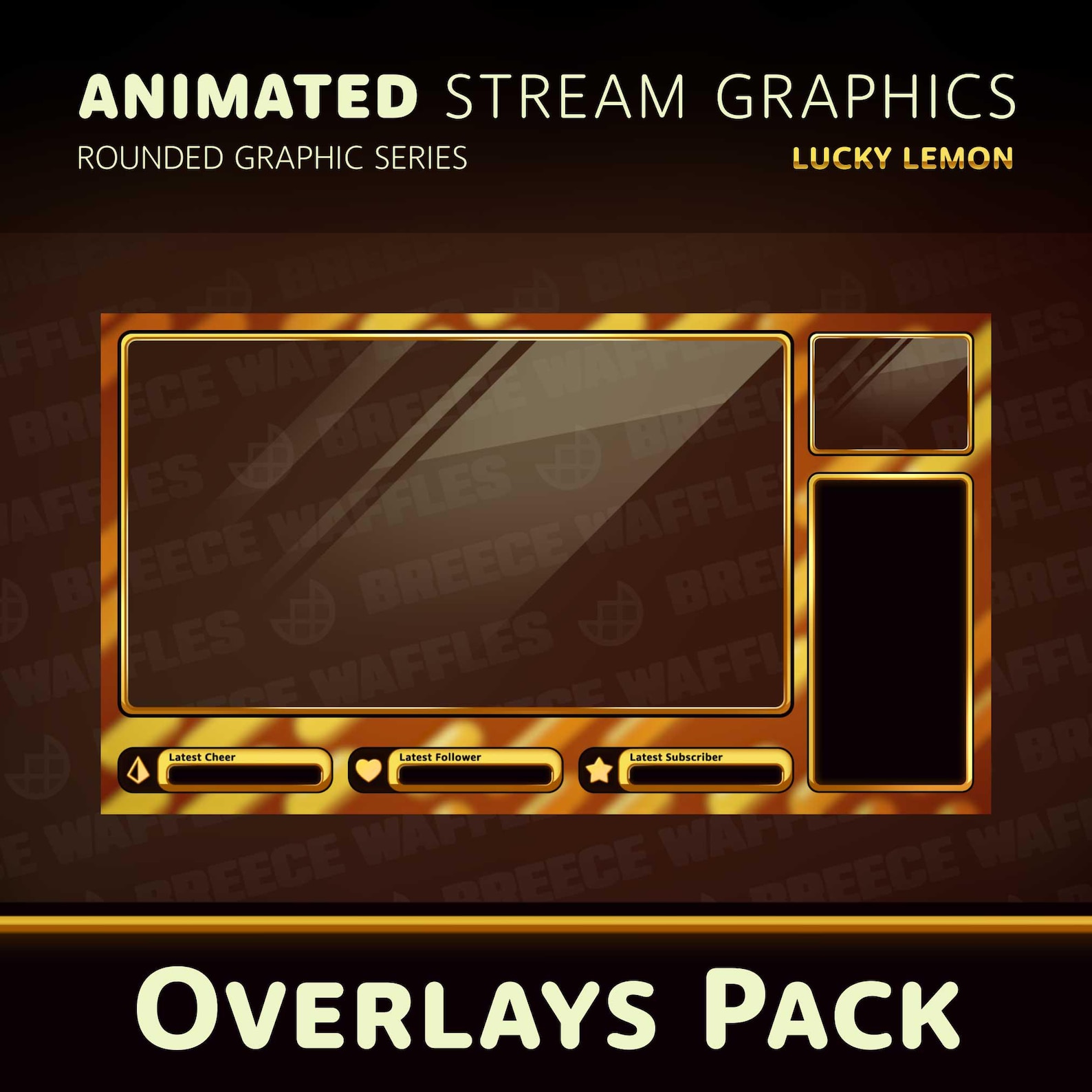 Overlays Pack - Stream Package for TWITCH - Rounded Graphic - Screen ...