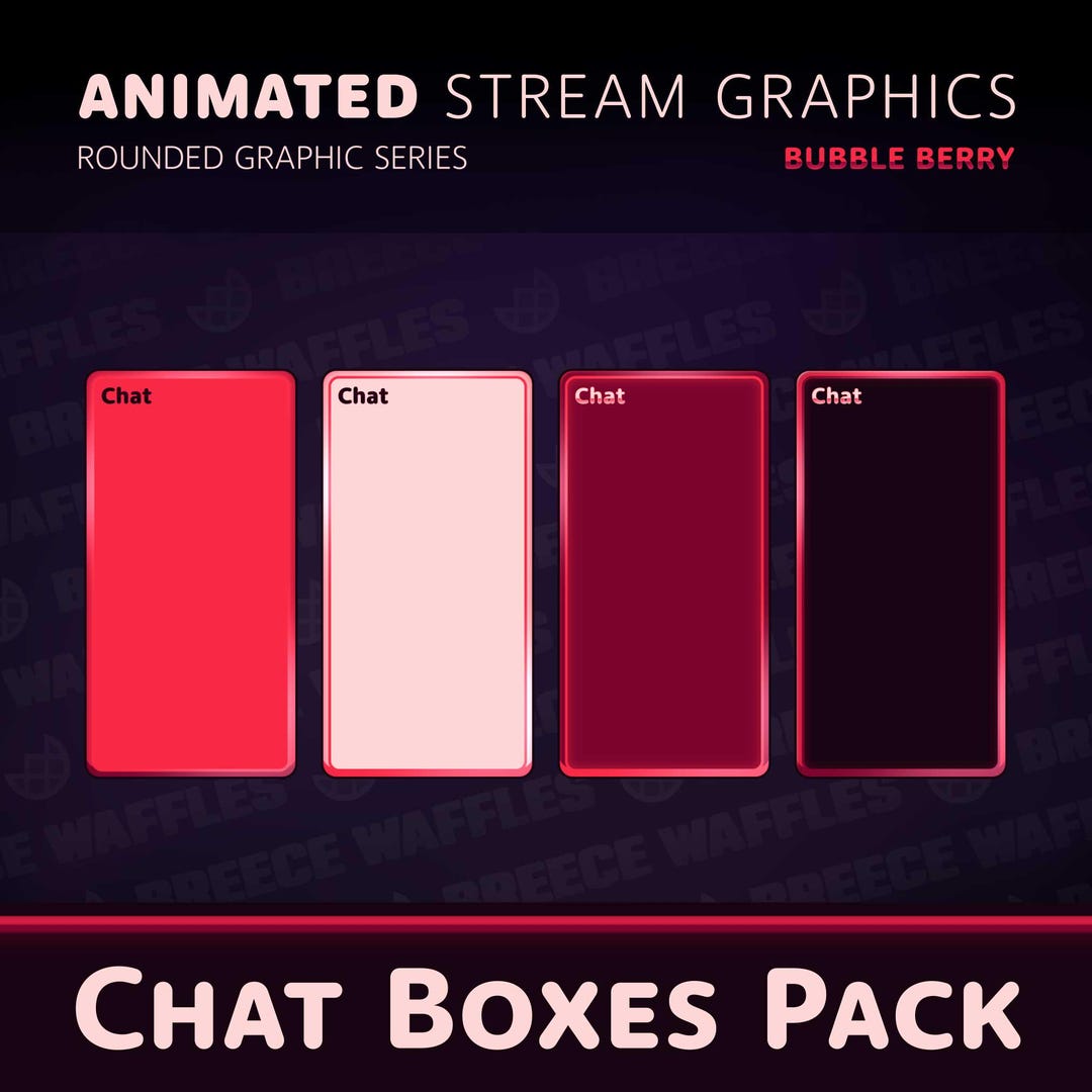 Chat Boxes Pack - Stream Package for TWITCH - Rounded Graphic ...