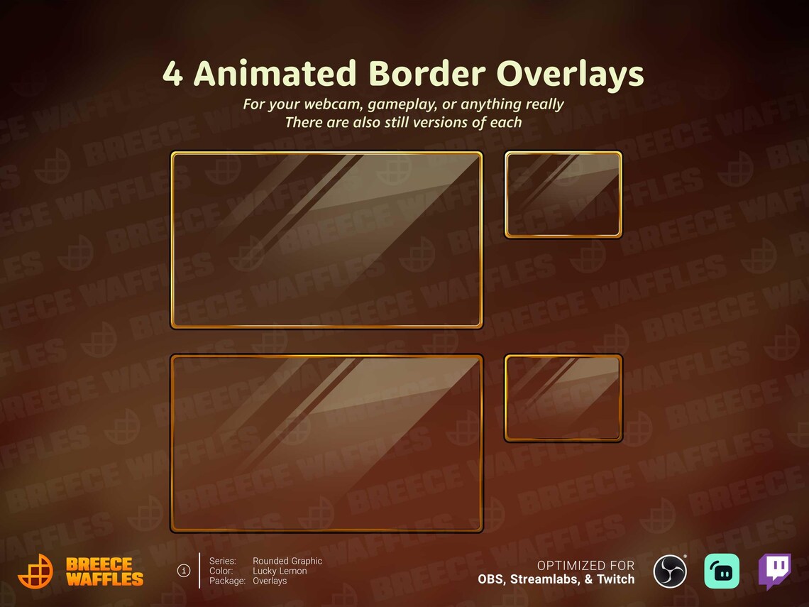 Overlays Pack - Stream Package for TWITCH - Rounded Graphic - Screen ...
