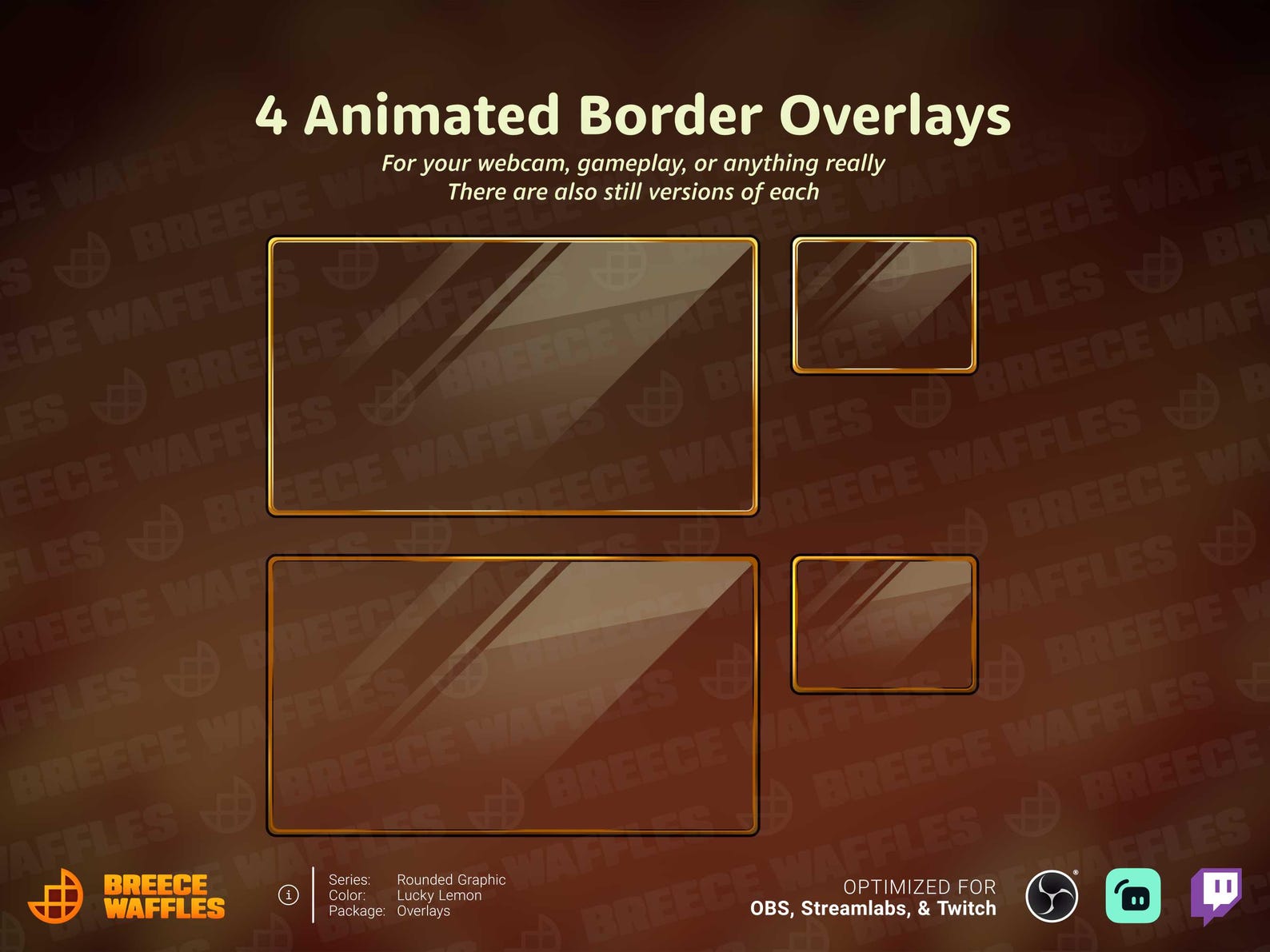 Overlays Pack - Stream Package for TWITCH - Rounded Graphic - Screen ...