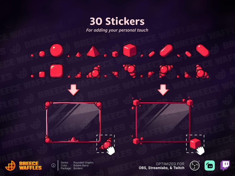 Borders Pack - Stream Package for TWITCH - Rounded Graphic - Animated ...