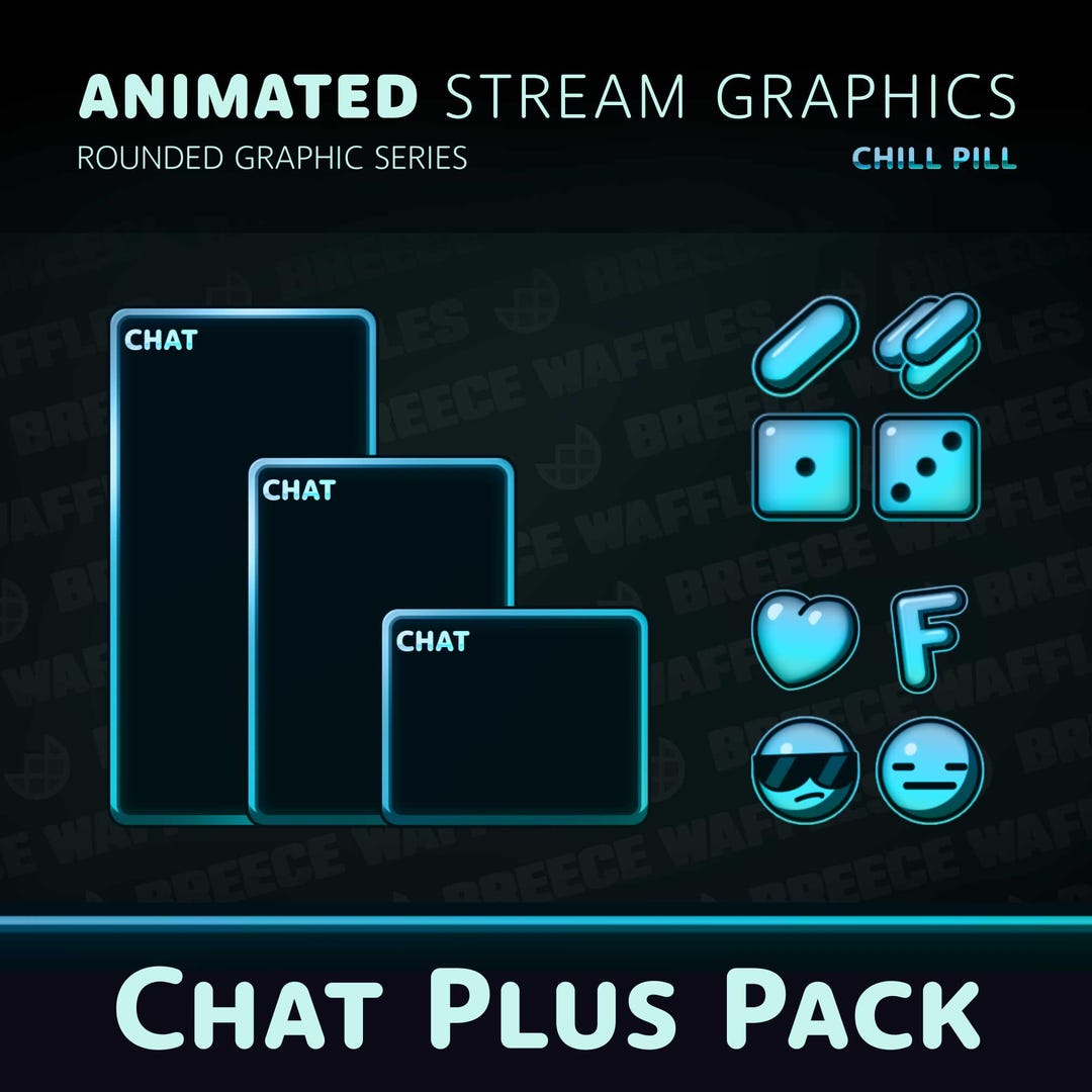 Chat Plus Pack - Stream Package for TWITCH - Rounded Graphic - Emotes ...