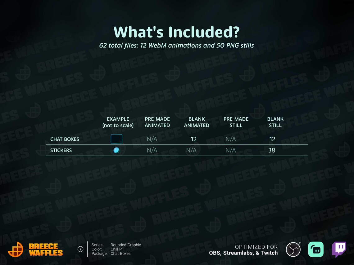 Chat Boxes Pack - Stream Package for TWITCH - Rounded Graphic ...