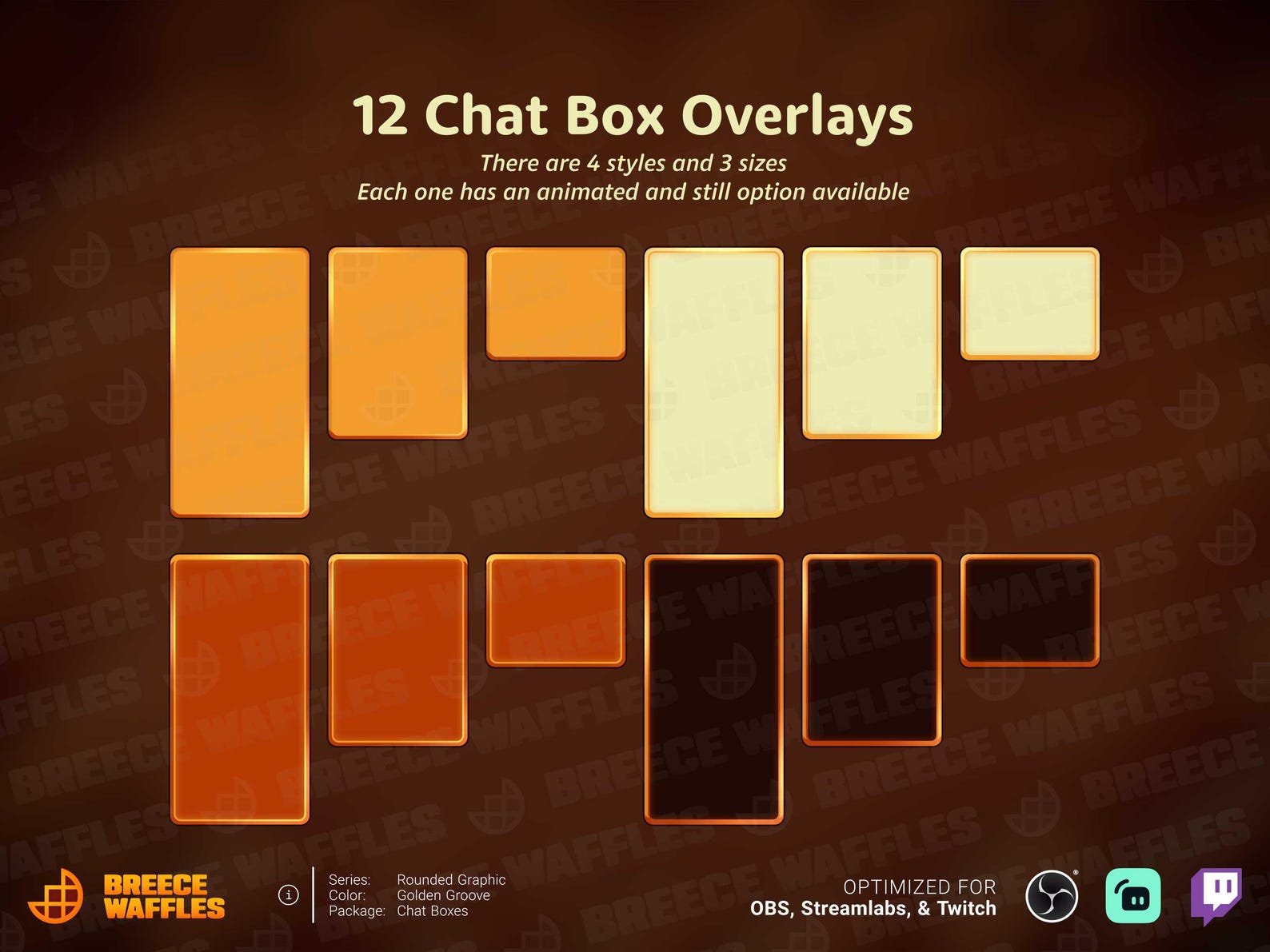 Chat Boxes Pack - Stream Package for TWITCH - Rounded Graphic ...