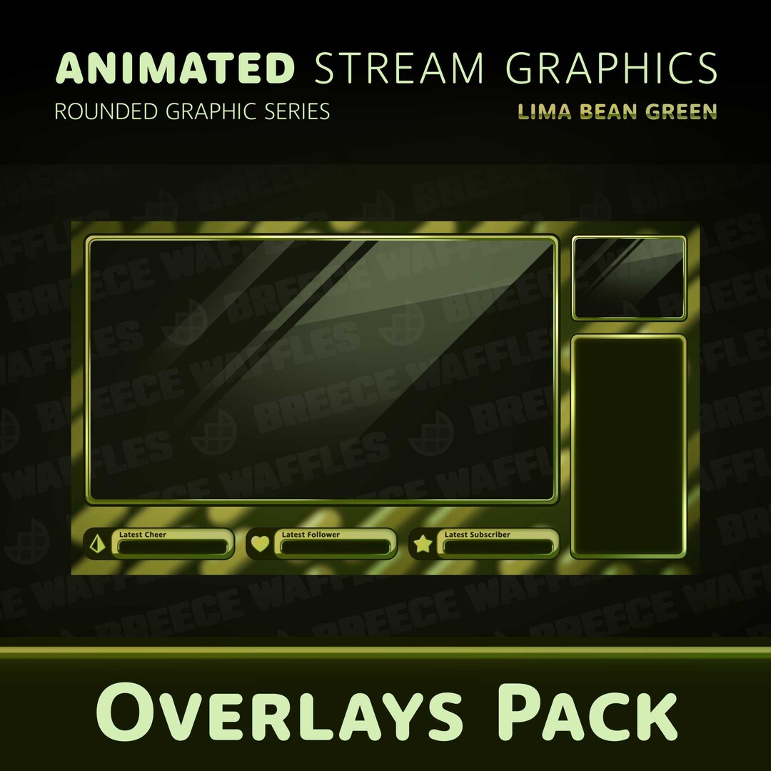 Overlays Pack - Stream Package for TWITCH - Rounded Graphic - Screen, Borders, Labels, Chat ...