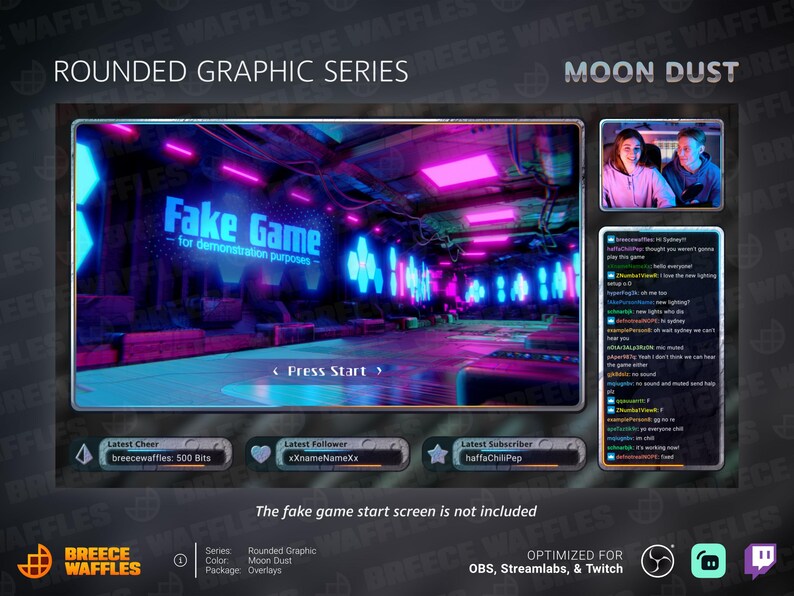 Overlays Pack - Stream Package for TWITCH - Rounded Graphic - Screen ...