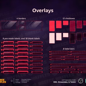 Complete Pack - Stream Package for TWITCH - Rounded Graphic - Screens ...