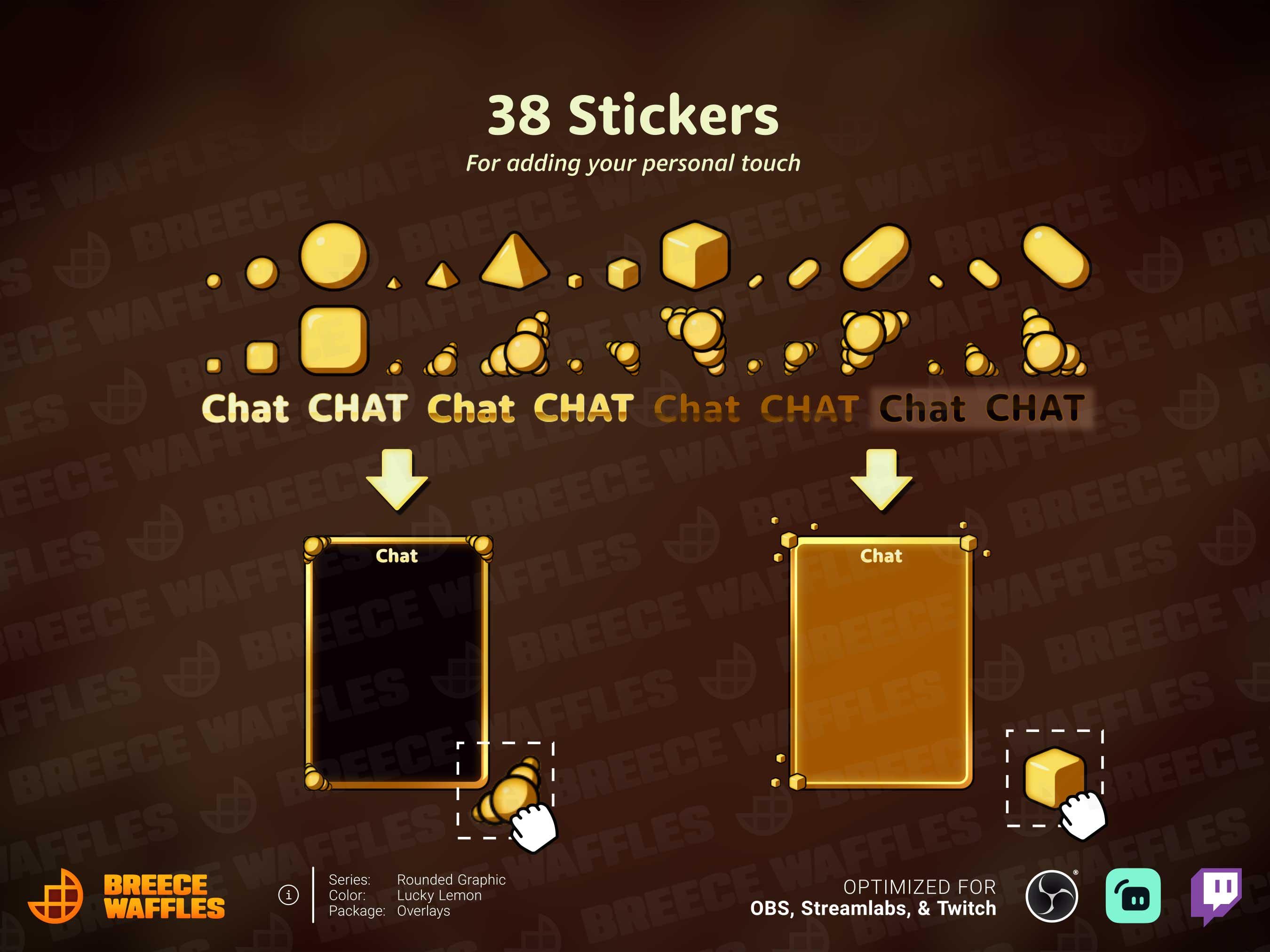 Overlays Pack - Stream Package for TWITCH - Rounded Graphic - Screen ...