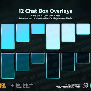 Chat Boxes Pack - Stream Package for TWITCH - Rounded Graphic ...