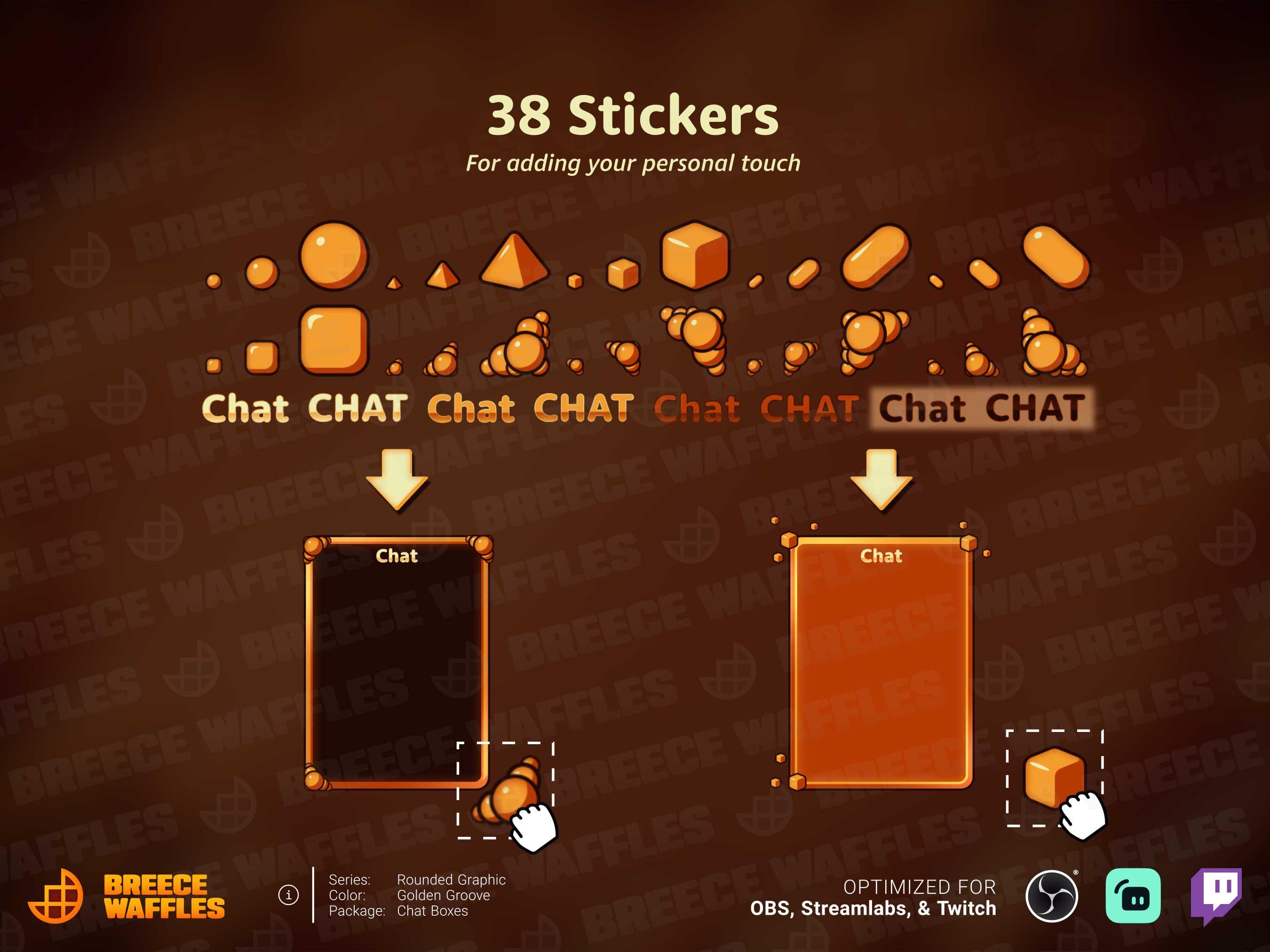 Chat Boxes Pack - Stream Package for TWITCH - Rounded Graphic ...