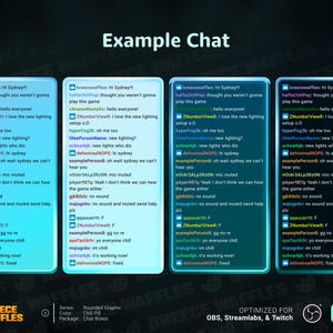 Chat Boxes Pack - Stream Package for TWITCH - Rounded Graphic ...
