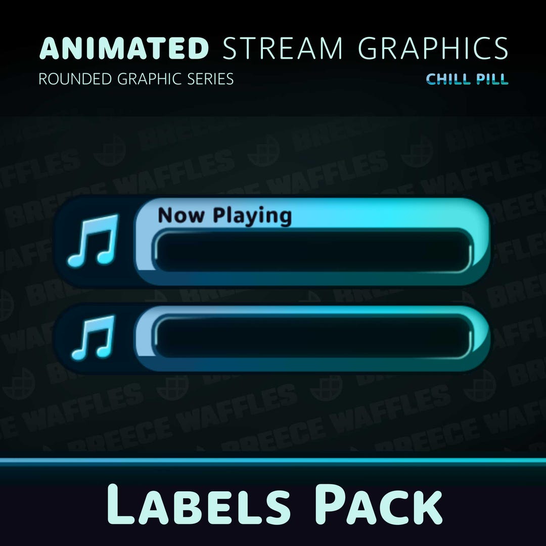 Labels Pack - Stream Package for TWITCH - Rounded Graphic - Icons ...