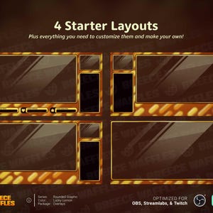 Overlays Pack - Stream Package for TWITCH - Rounded Graphic - Screen ...