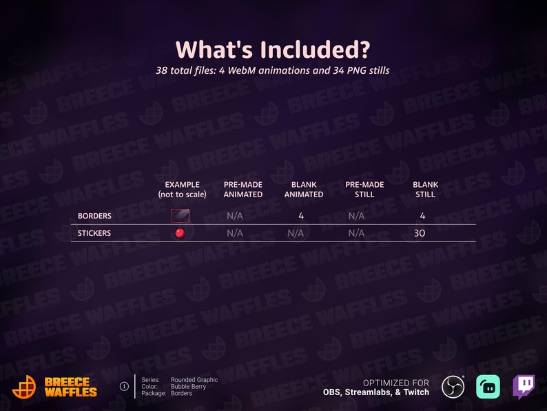 Borders Pack - Stream Package for TWITCH - Rounded Graphic - Animated ...