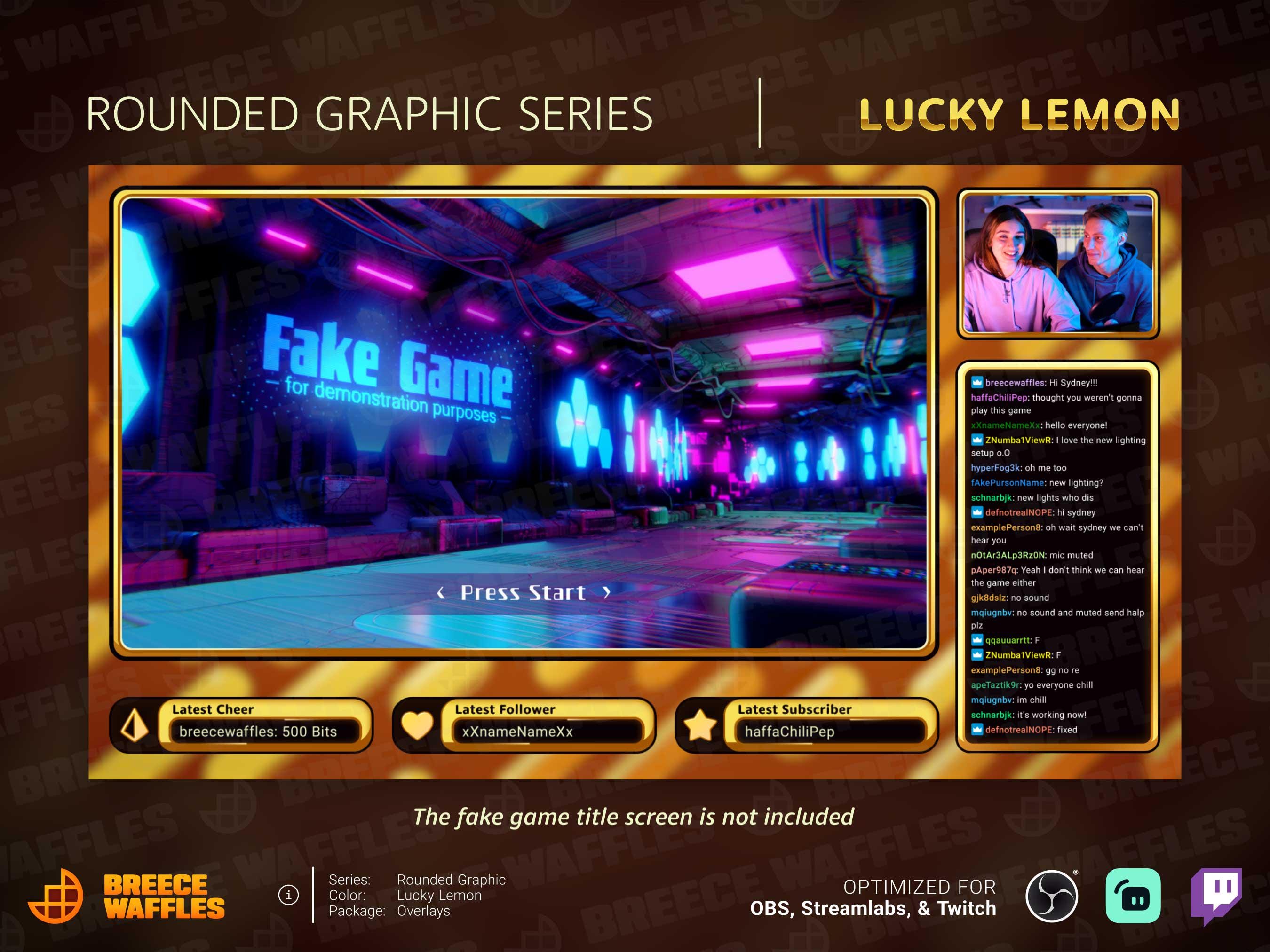 Overlays Pack - Stream Package for TWITCH - Rounded Graphic - Screen ...