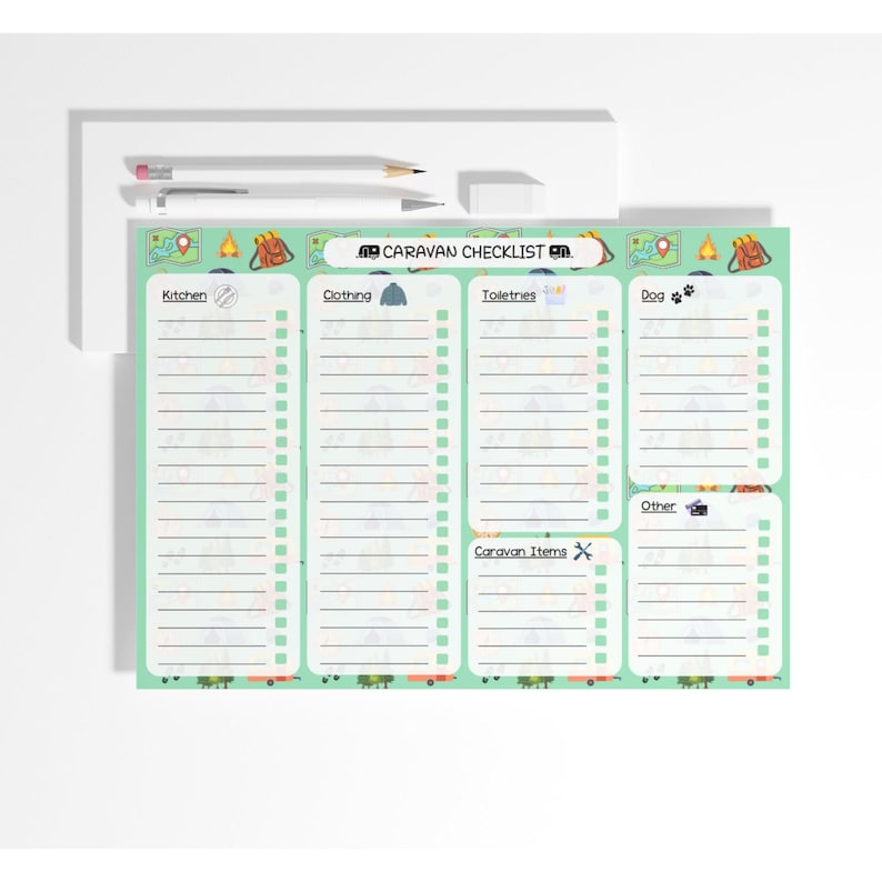 Printable Caravan Checklist - PDF Download - Etsy Australia