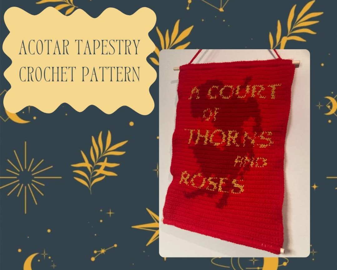 ACOTAR Book Cover Tapestry Crochet Pattern - Etsy