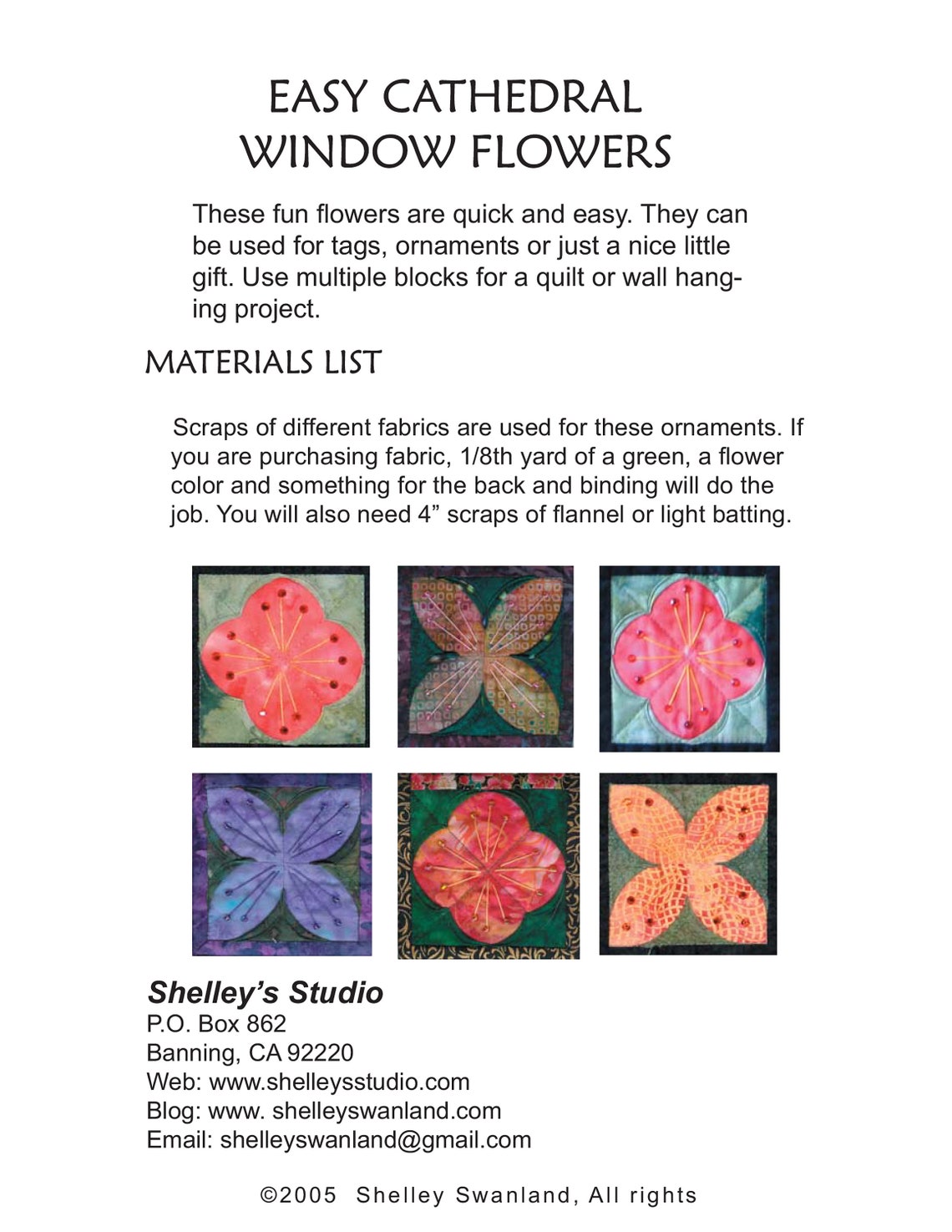 Easy Cathedral Window Flowers Machine Stitched Cathedral Window ...