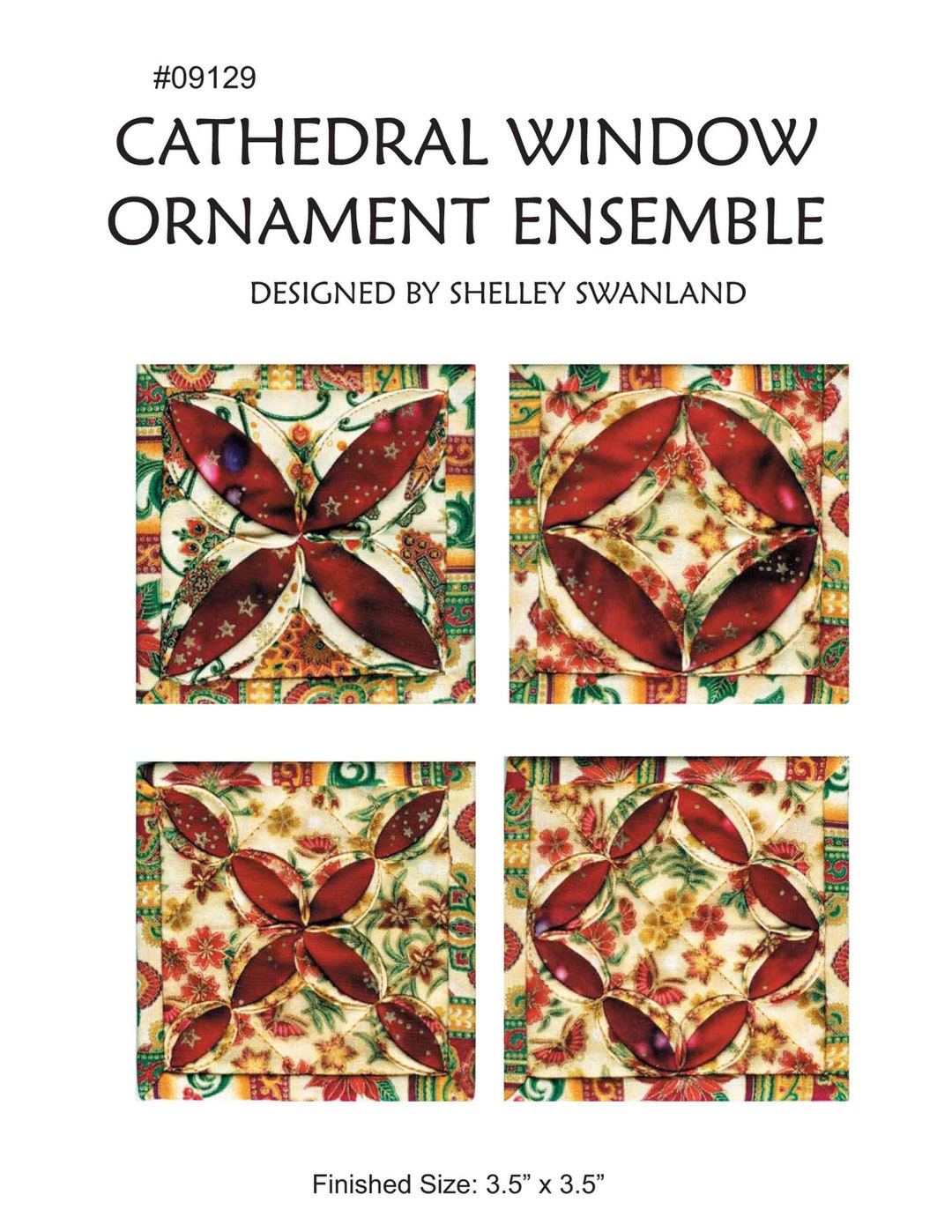 Cathedral Window Ornament Ensemble Machine Stitched Cathedral Window ...