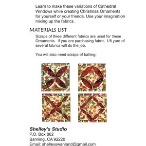 Cathedral Window Ornament Ensemble Machine Stitched Cathedral Window ...