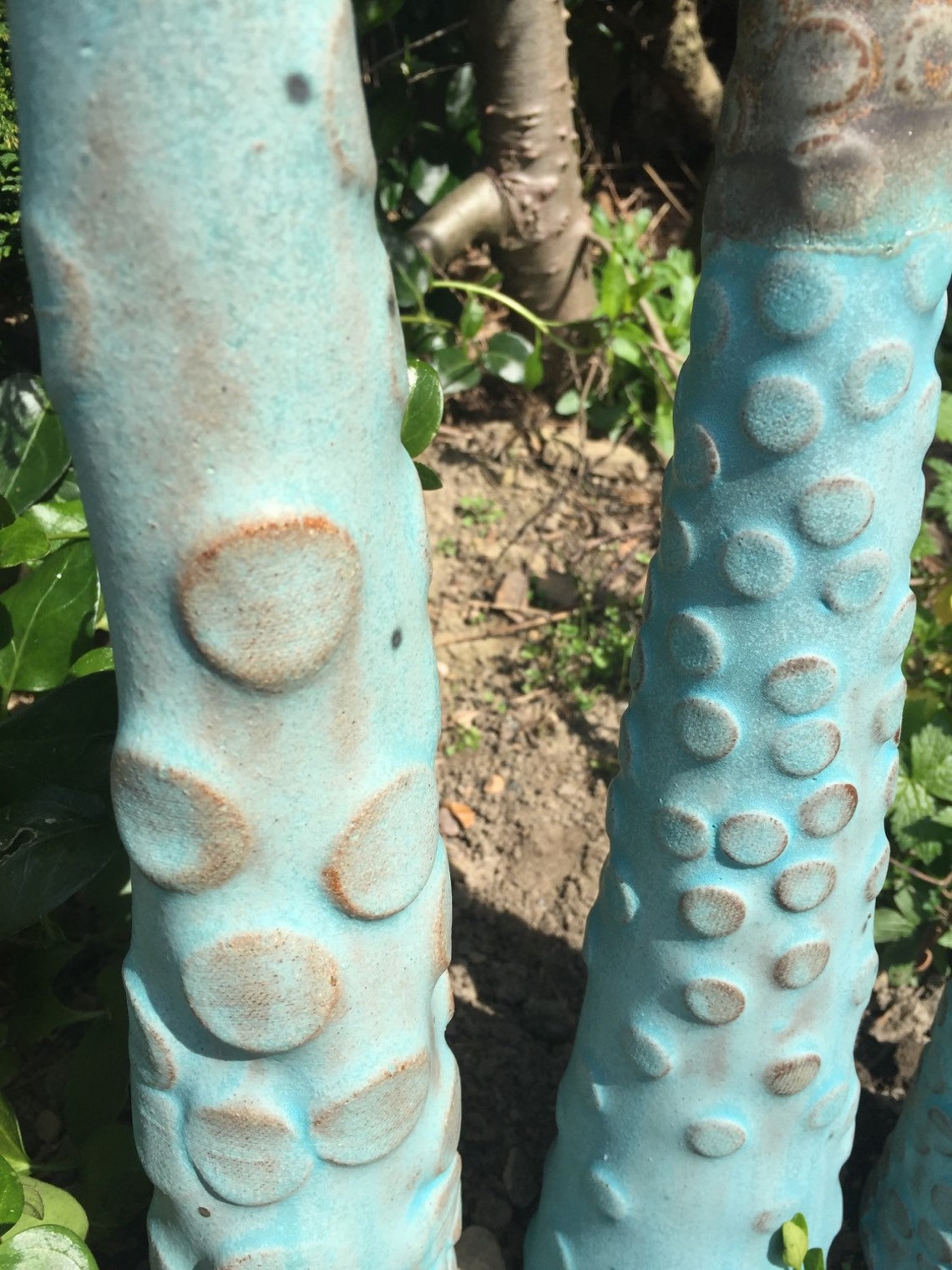 Garden sculptures Ceramic sculpture Organic vessels set of 3 | Etsy