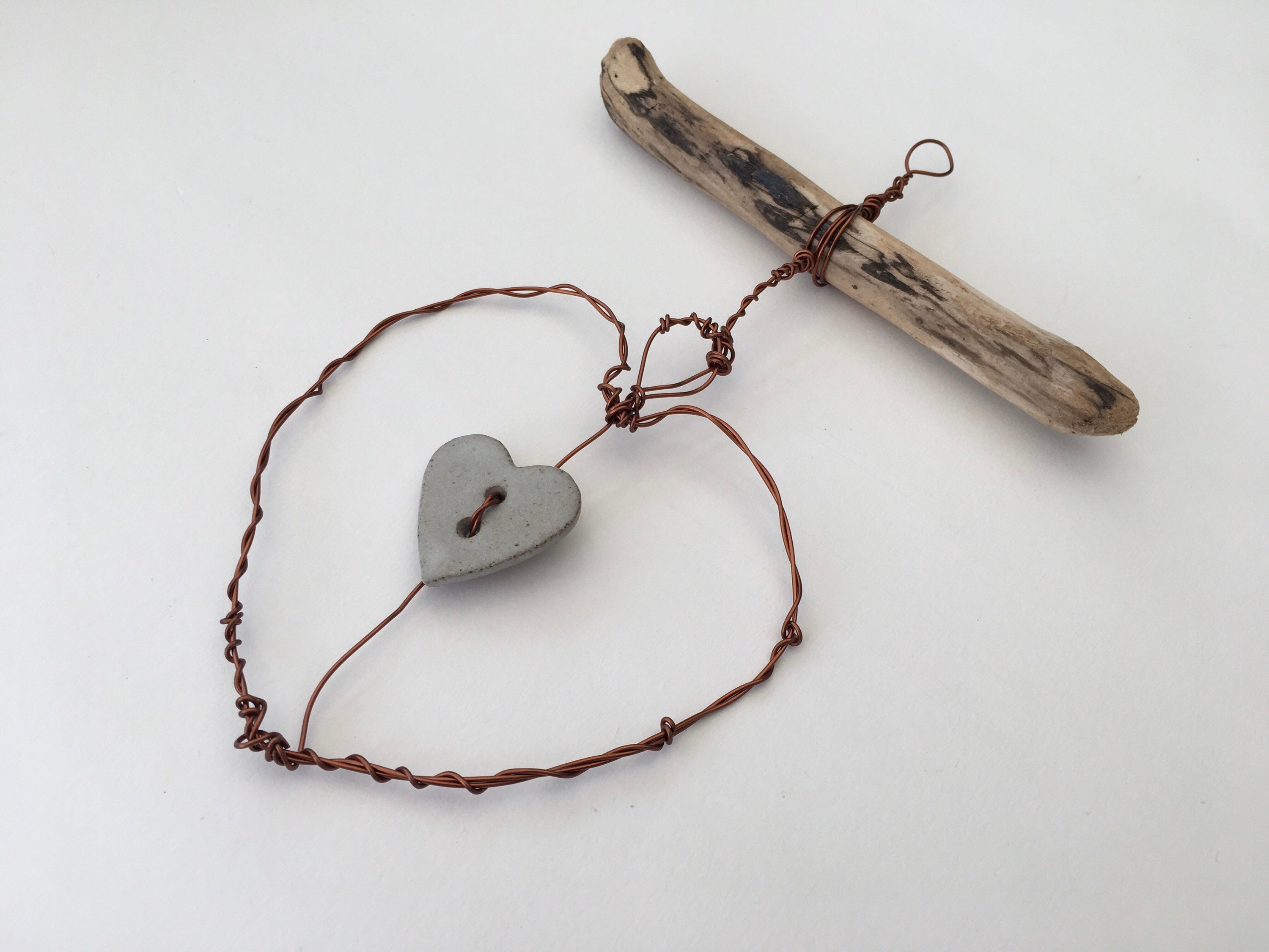 Wire Art. Hand Made Love Heart Wire Art, Love Heart Hanger, Wire Art ...