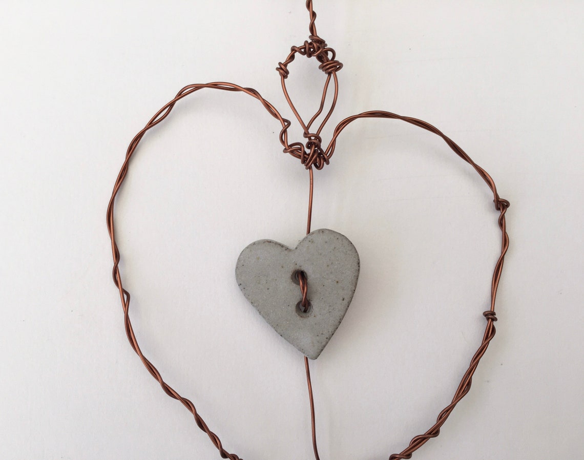 Wire Art. Hand Made Love Heart Wire Art Love Heart Hanger - Etsy UK
