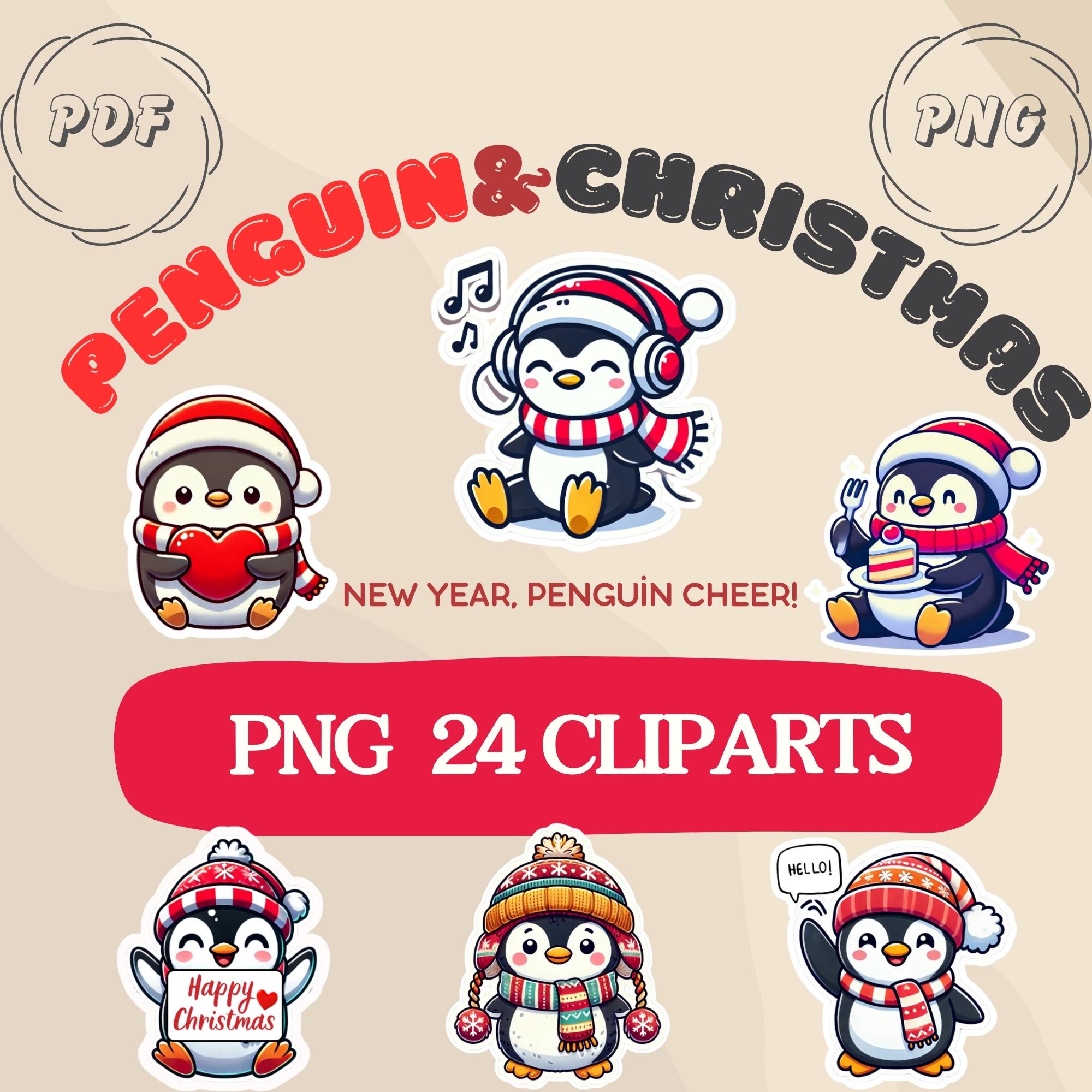 Animal Stickers, Penguin Sticker Set, Christmas Penguin, Cute Penguins ...