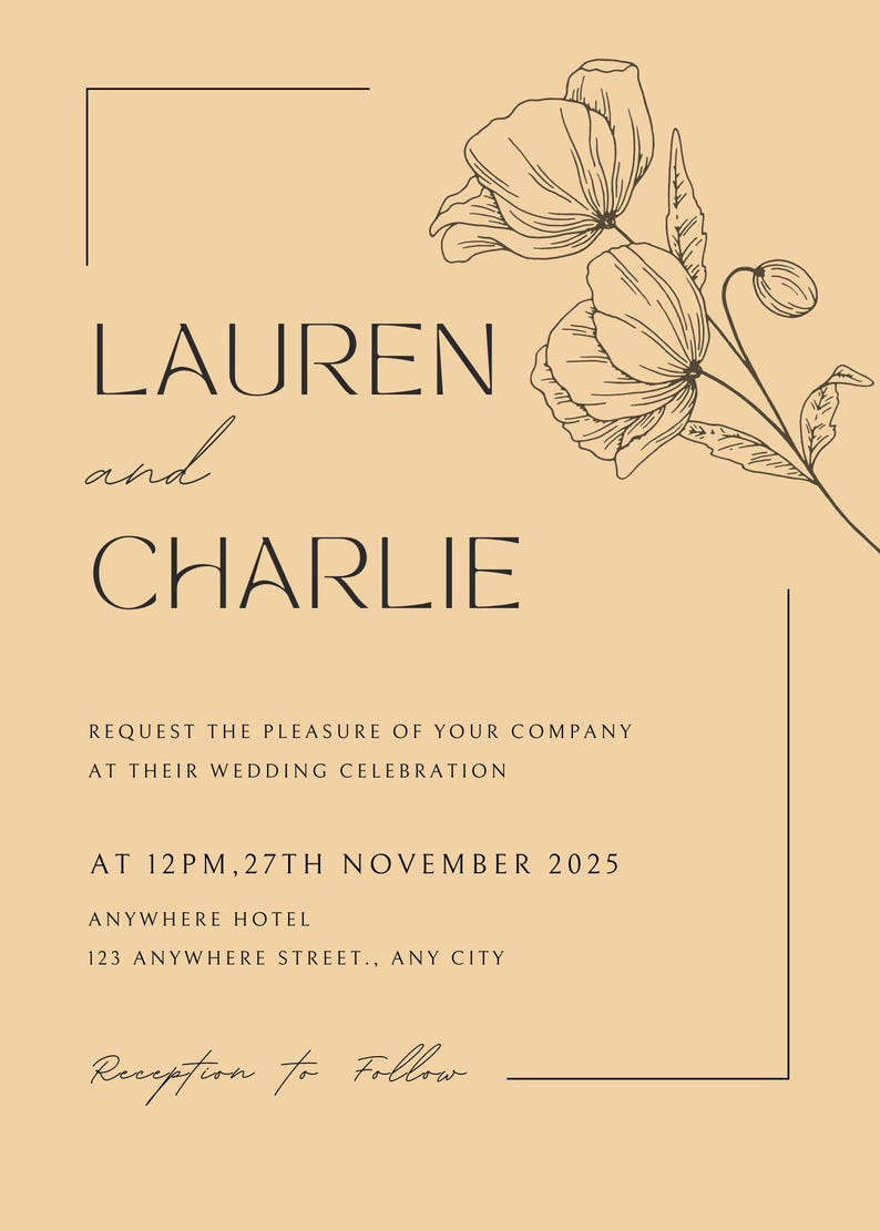 Glamorous Wedding Invitations - Etsy