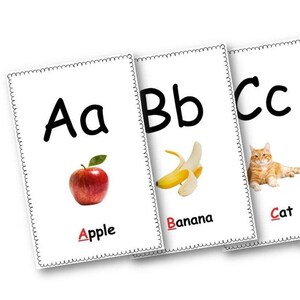 Realistic Alphabet Flashcards for Kids | A-Z Printable Educational ...