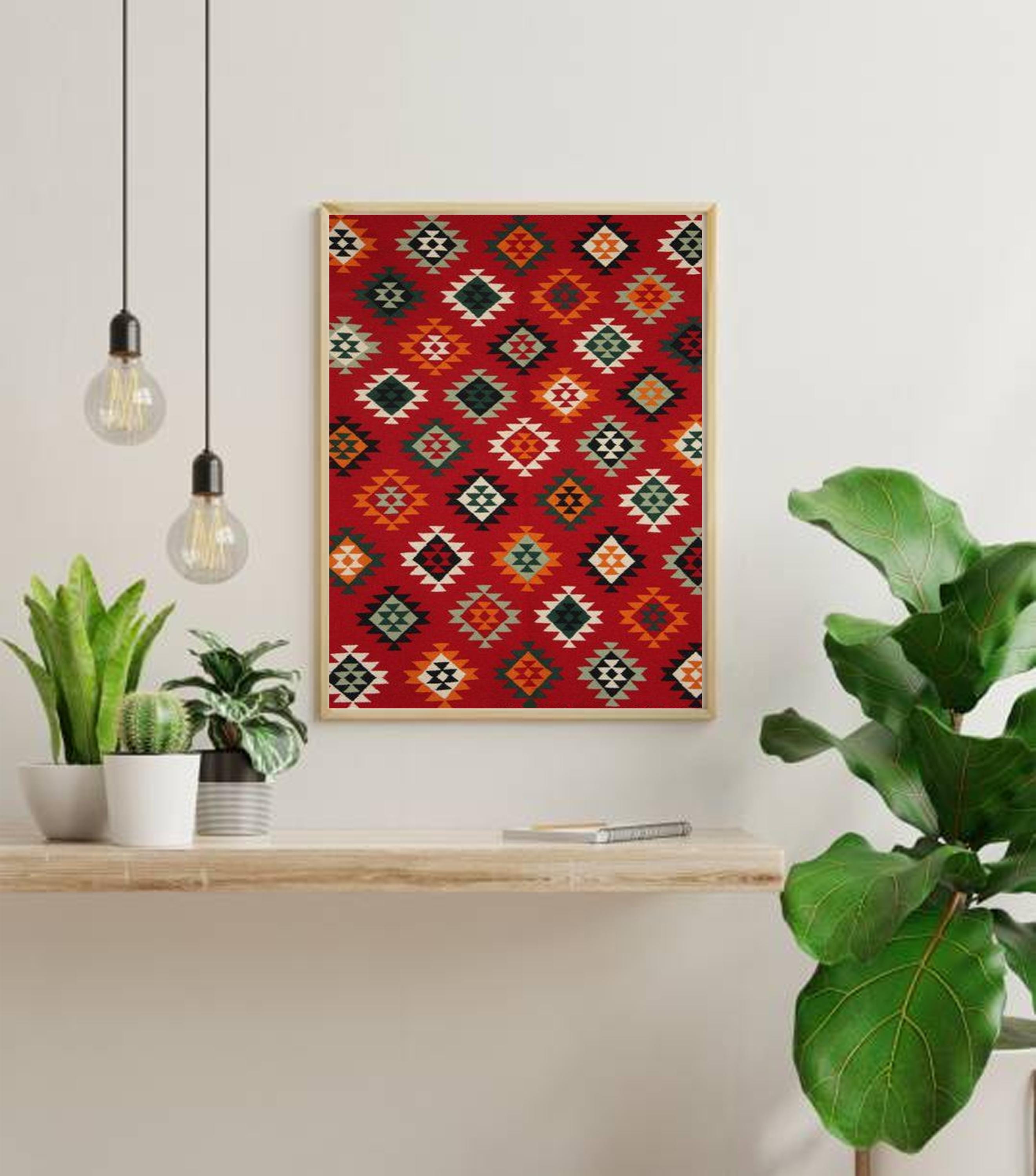 Bosnian Kilim Wall Art | A2 Digital Poster | Traditional Bosnian Carpet ...