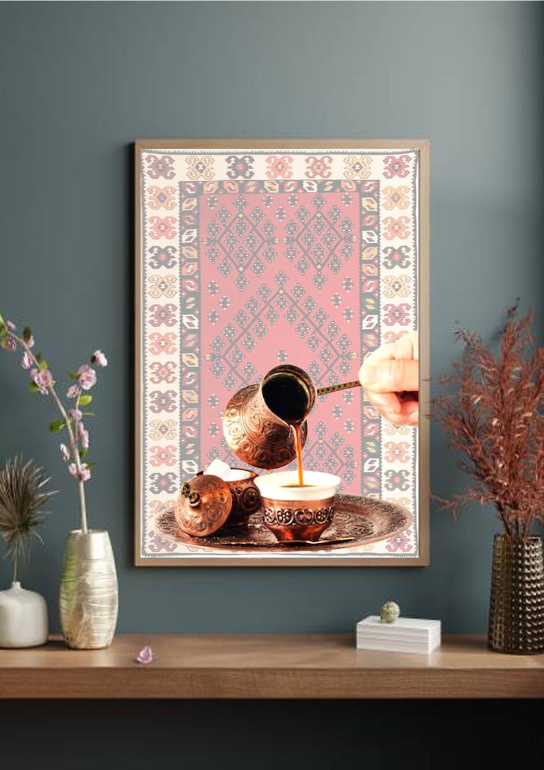 Bosnian Coffee & Kilim Poster | Traditional Balkan Art | A2 Digital ...