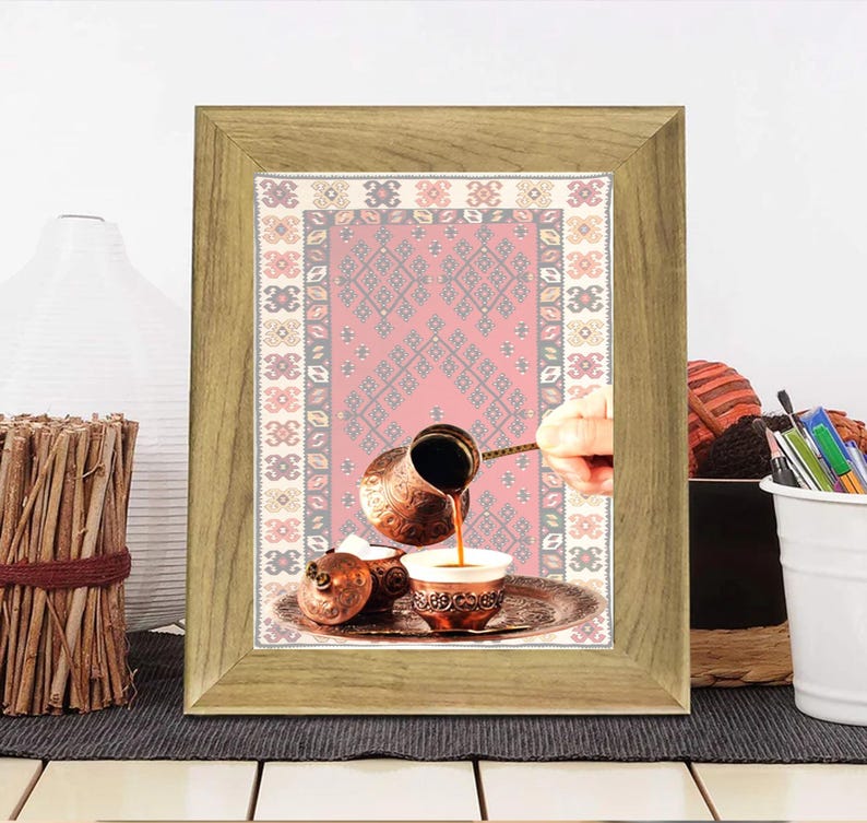 Bosnian Coffee & Kilim Poster | Traditional Balkan Art | A2 Digital ...