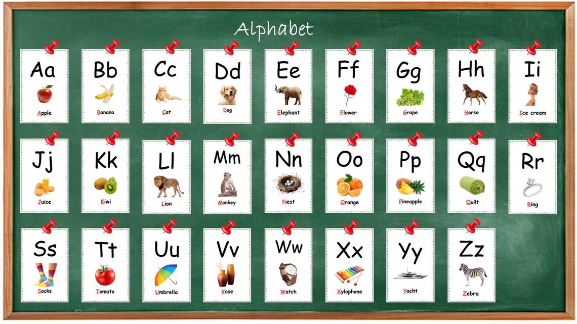 Realistic Alphabet Flashcards for Kids | A-Z Printable Educational ...