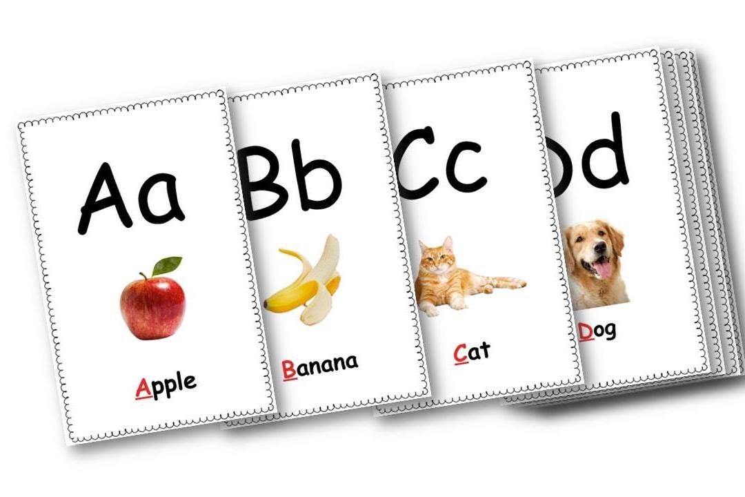 Realistic Alphabet Flashcards for Kids | A-Z Printable Educational ...