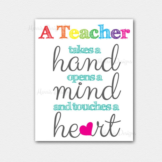 End of Year Thank You Teacher Appreciation Gift Printable Wall Art ...