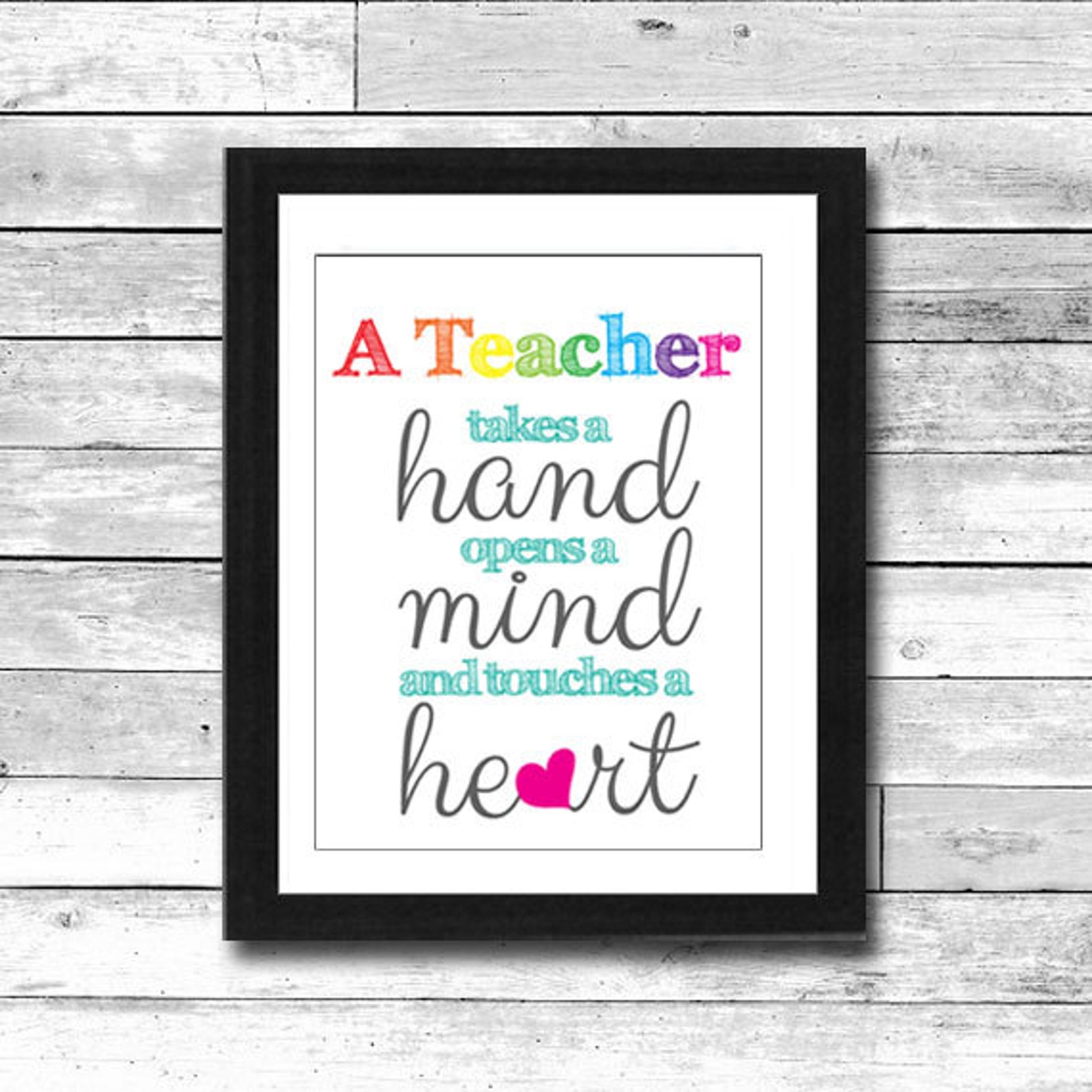 End of Year Thank You Teacher Appreciation Gift Printable Wall | Etsy