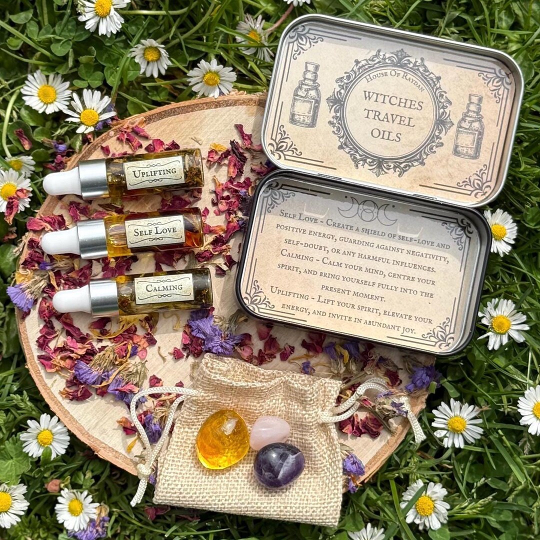 Travel Spell Oil Witch Tin • Witchcraft Tin • Altar Tin • Self Love ...