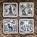 Set of 4 Woodcut Witch Inspired Coasters Dark Academia Folklore Witchy ...