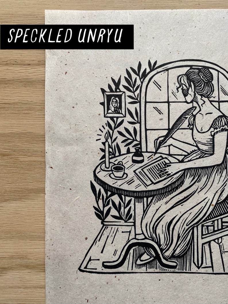 Jane at Work Relief Print Portrait of Jane Austen Working at | Etsy