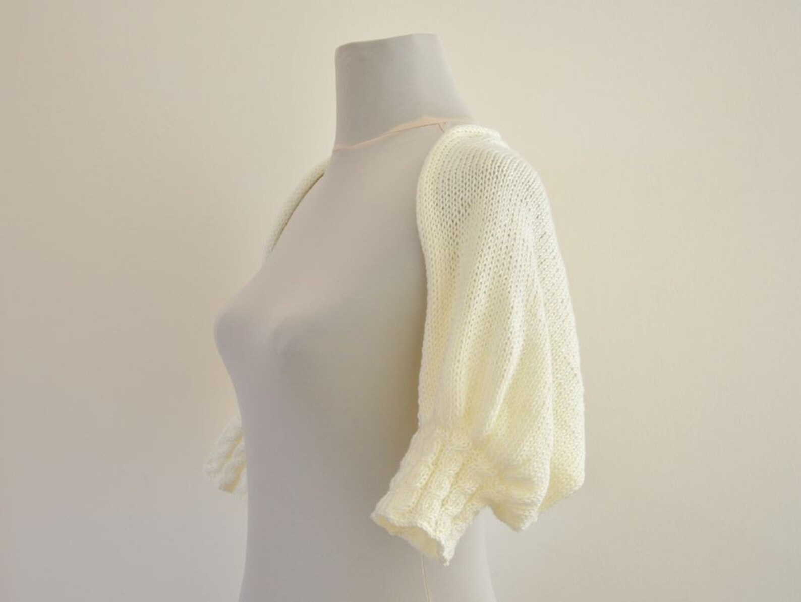 Ivory Shrug Bolero Bridal Shrug Cream Pearl Soft Elegant Chic Romantic ...