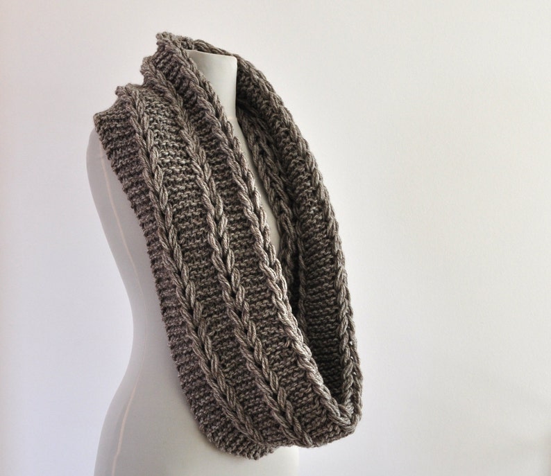 Brown Super Chunky Scarf, Cowl Hood, Loop Scarf, Wool Infinity Scarf - Etsy