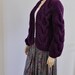 Purple Oversized Knit Cardigan, Women Chunky Cardigan, Wool Sweater ...