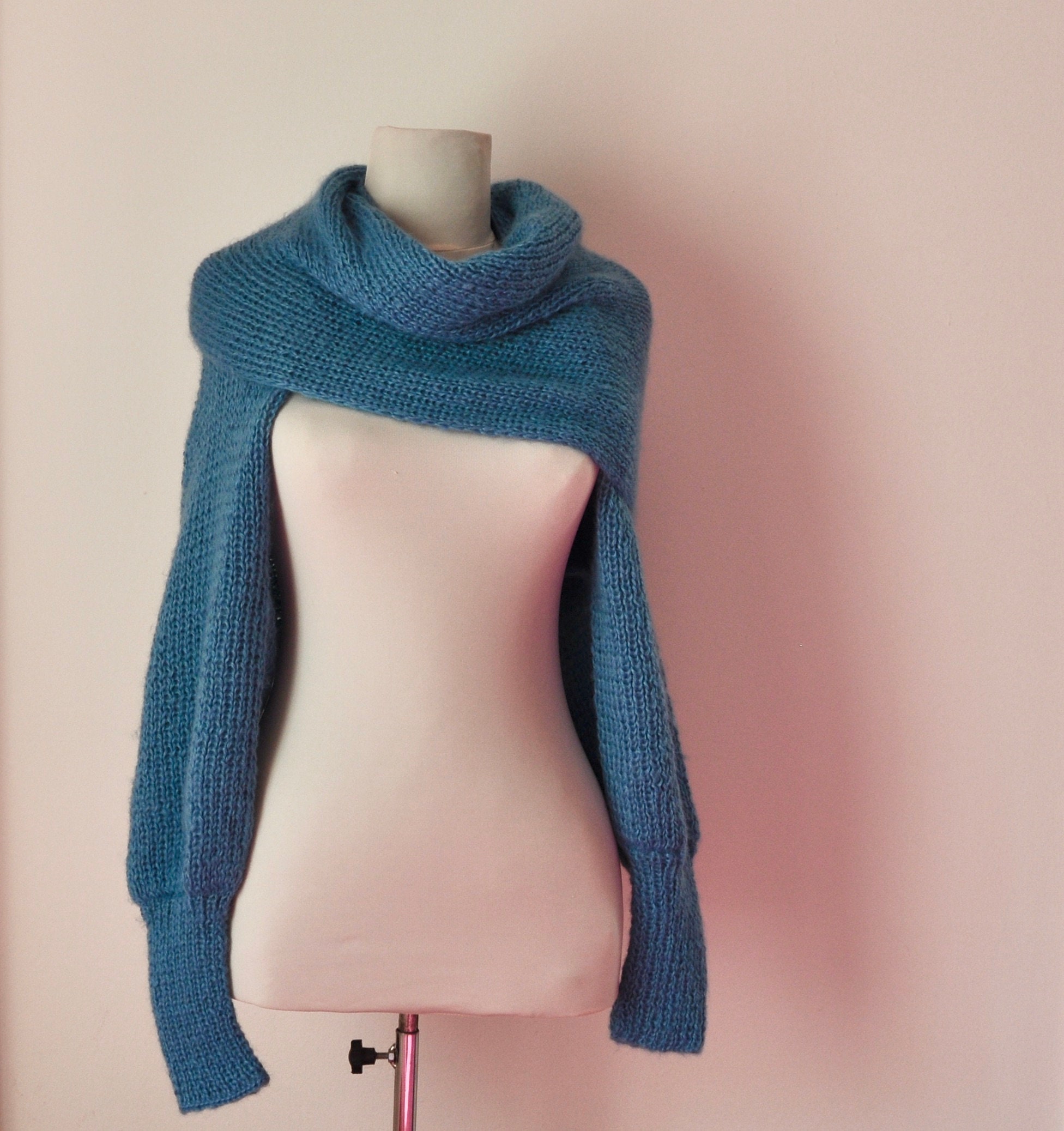 Blue Wrap Sweater Chunky Knit Womens Sweater Cardigan Bridal - Etsy
