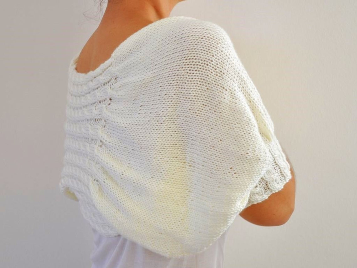 Ivory Shrug Bolero Bridal Shrug Cream Pearl Soft Elegant Chic Romantic ...