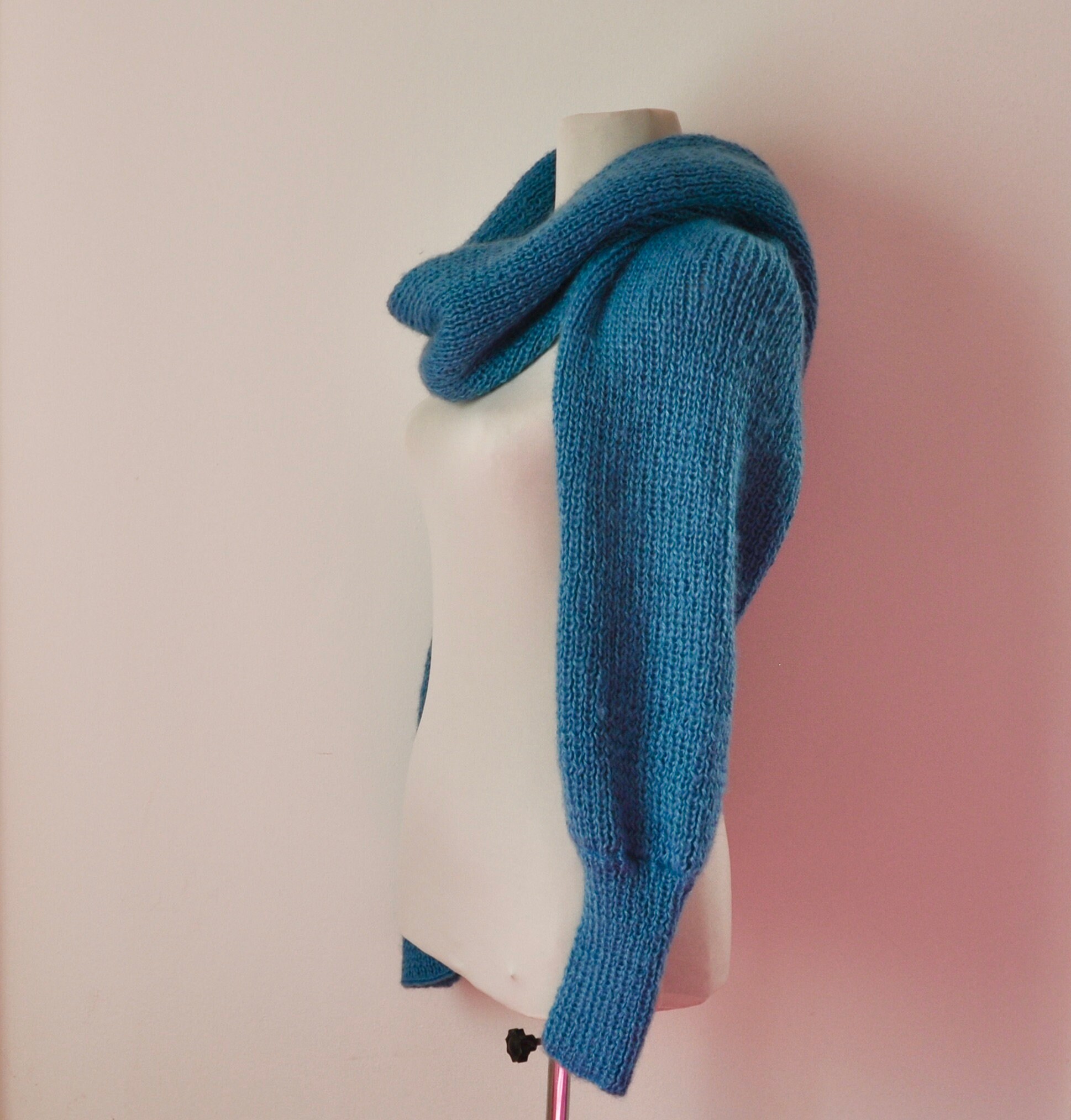 Blue Wrap Sweater Chunky Knit Womens Sweater Cardigan Bridal - Etsy