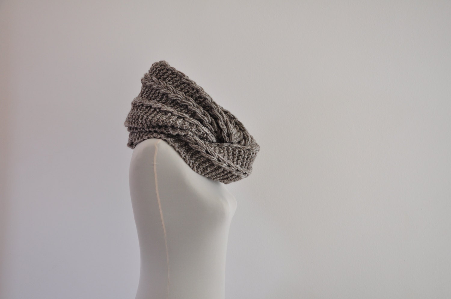 Brown Super Chunky Scarf, Cowl Hood, Loop Scarf, Wool Infinity Scarf - Etsy
