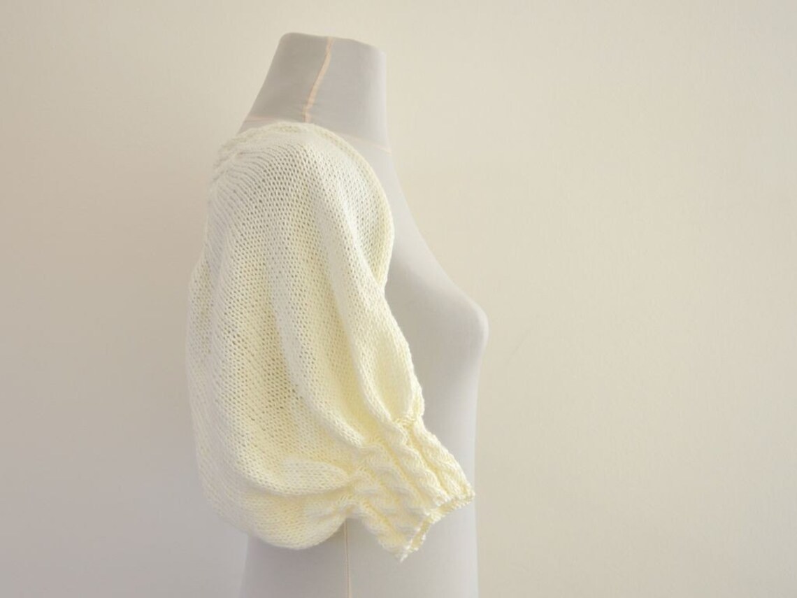 Ivory Shrug Bolero Bridal Shrug Cream Pearl Soft Elegant Chic Romantic ...