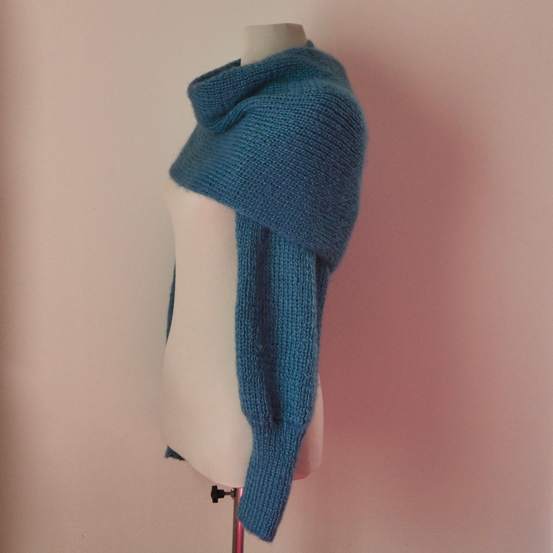 Blue Wrap Sweater Chunky Knit Womens Sweater Cardigan Bridal - Etsy