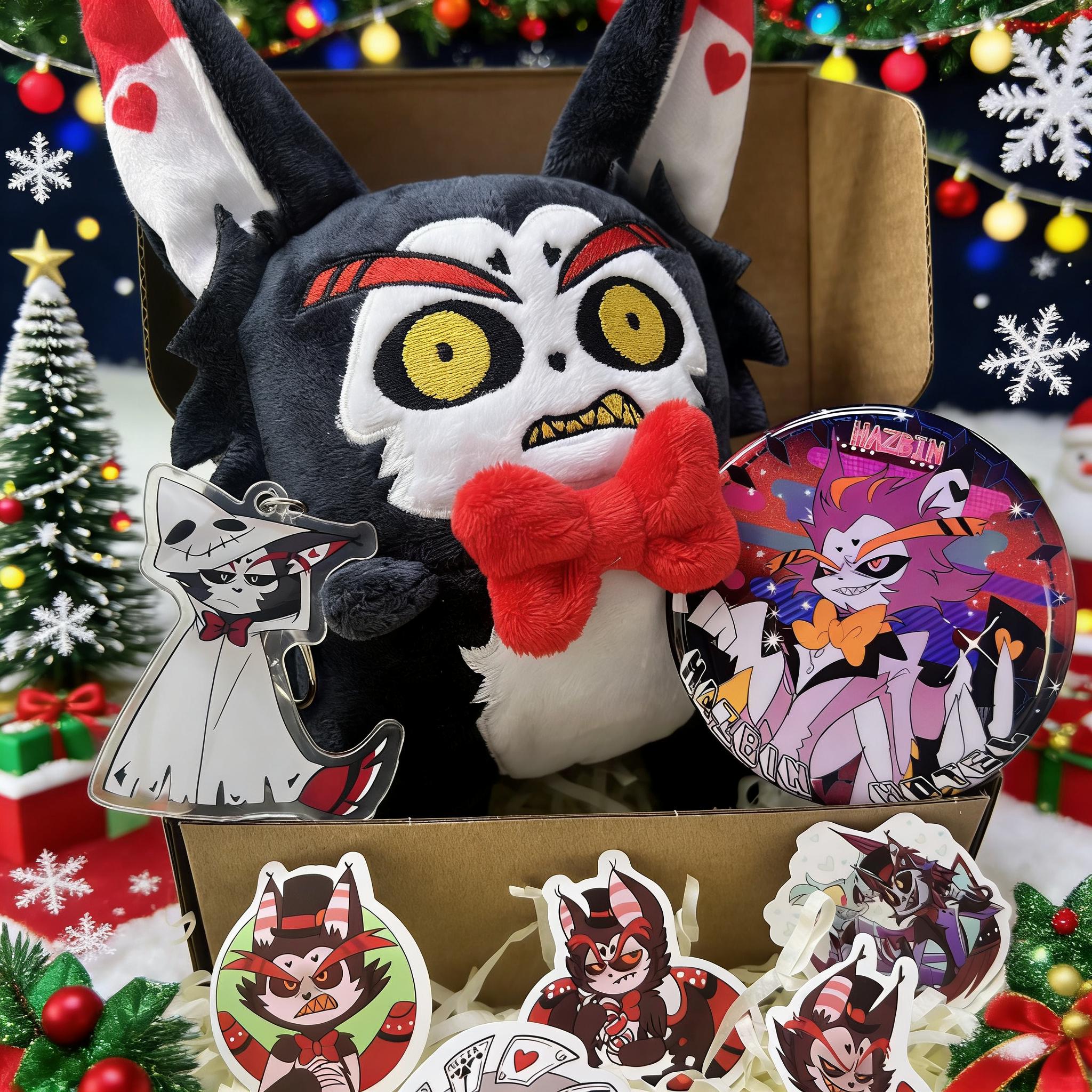 Hazbin Hotel – Husk Gift Box,husk Plush Doll,keychain,badge,sticker - Etsy